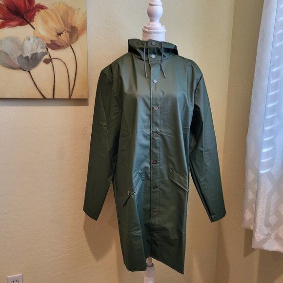 Rains | Jackets & Coats | Rains Long Jacket Color Evergreen Size Large ...